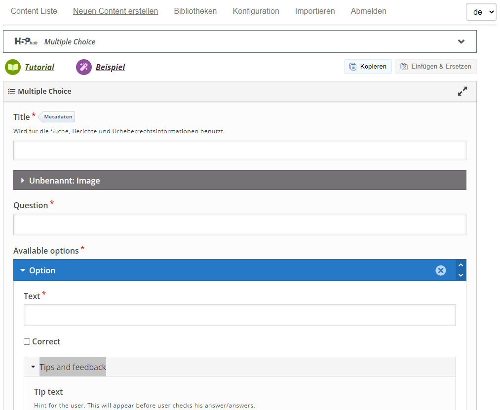 content translation | H5P